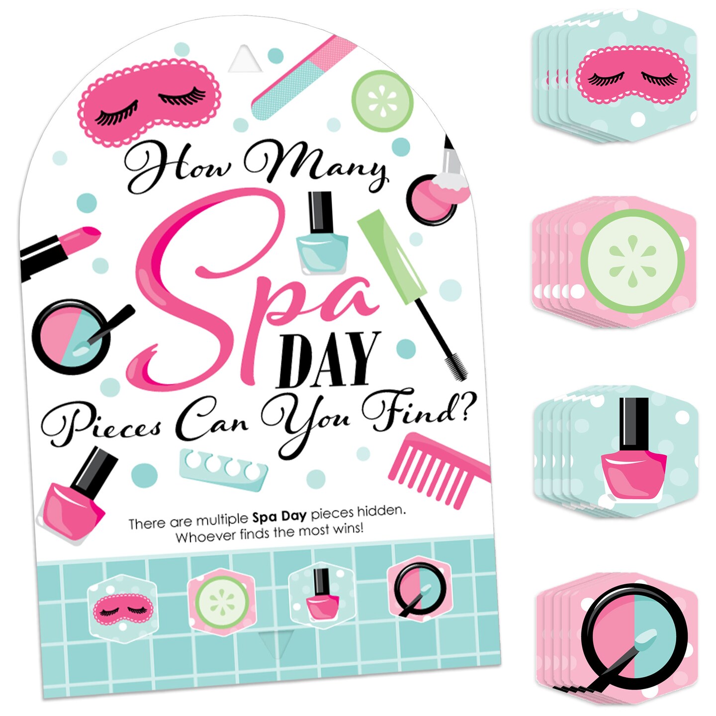 Big Dot of Happiness Spa Day - Girls Makeup Party Scavenger Hunt - 1 ...