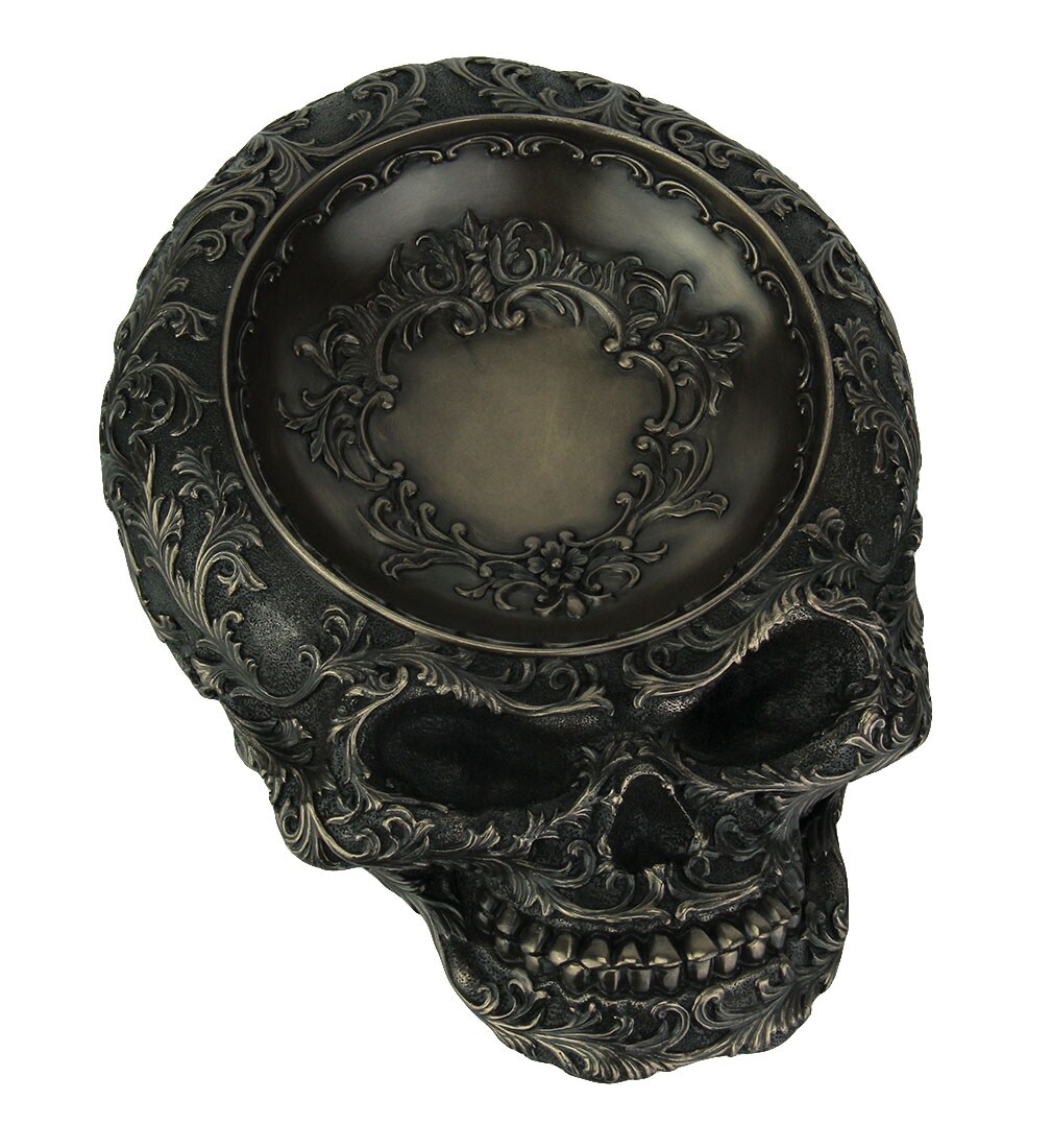 Antiqued Bronze Finish Human Skull Decorative Dish | Michaels