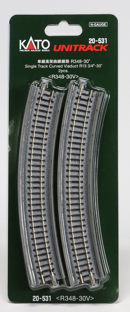 Kato N-Scale Kato KAT20531 N 348mm 13-3/4" Radius 30-Degree Viaduct (2 ...