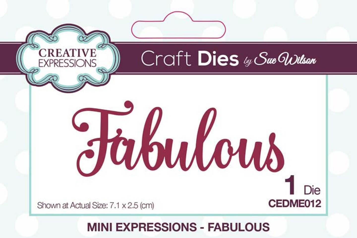 Creative Expressions Mini Expressions Collection Fabulous Die, Model ...