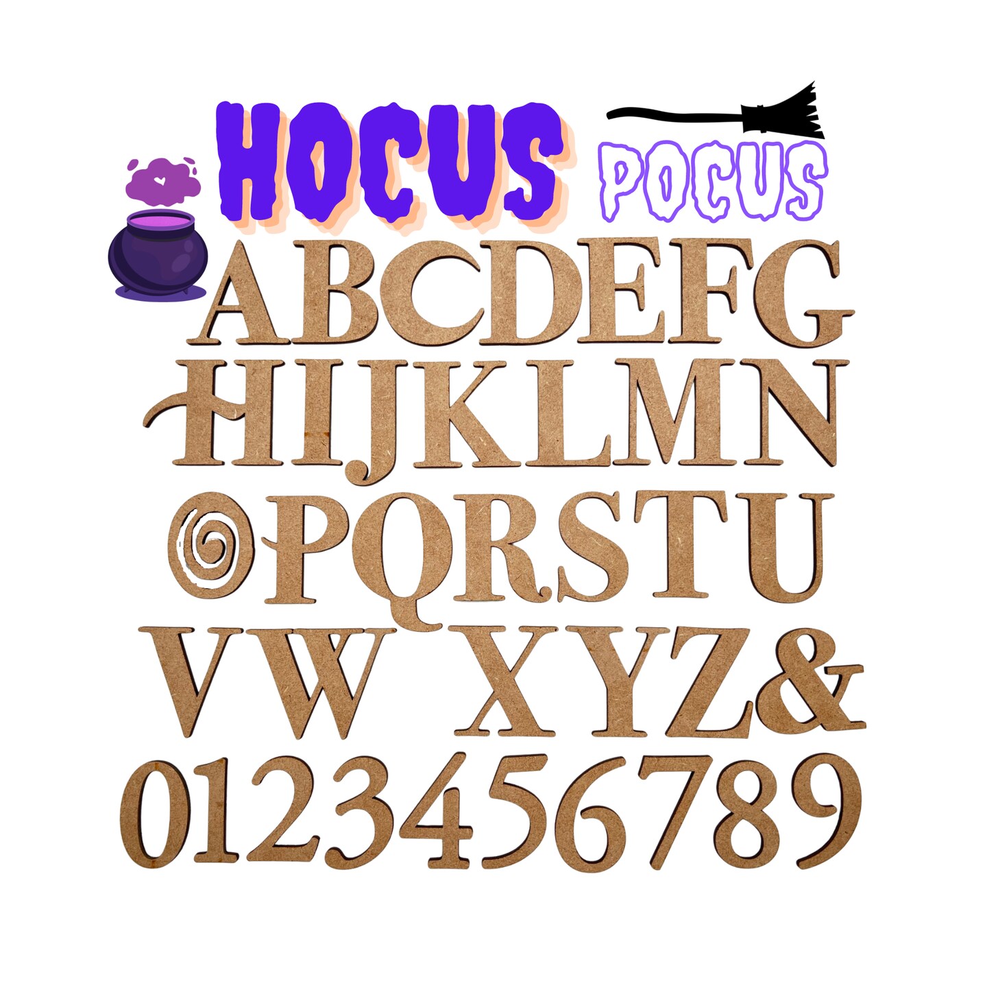 Small Hocus Pocus Letter | Halloween Letters | Unfinished Letters ...