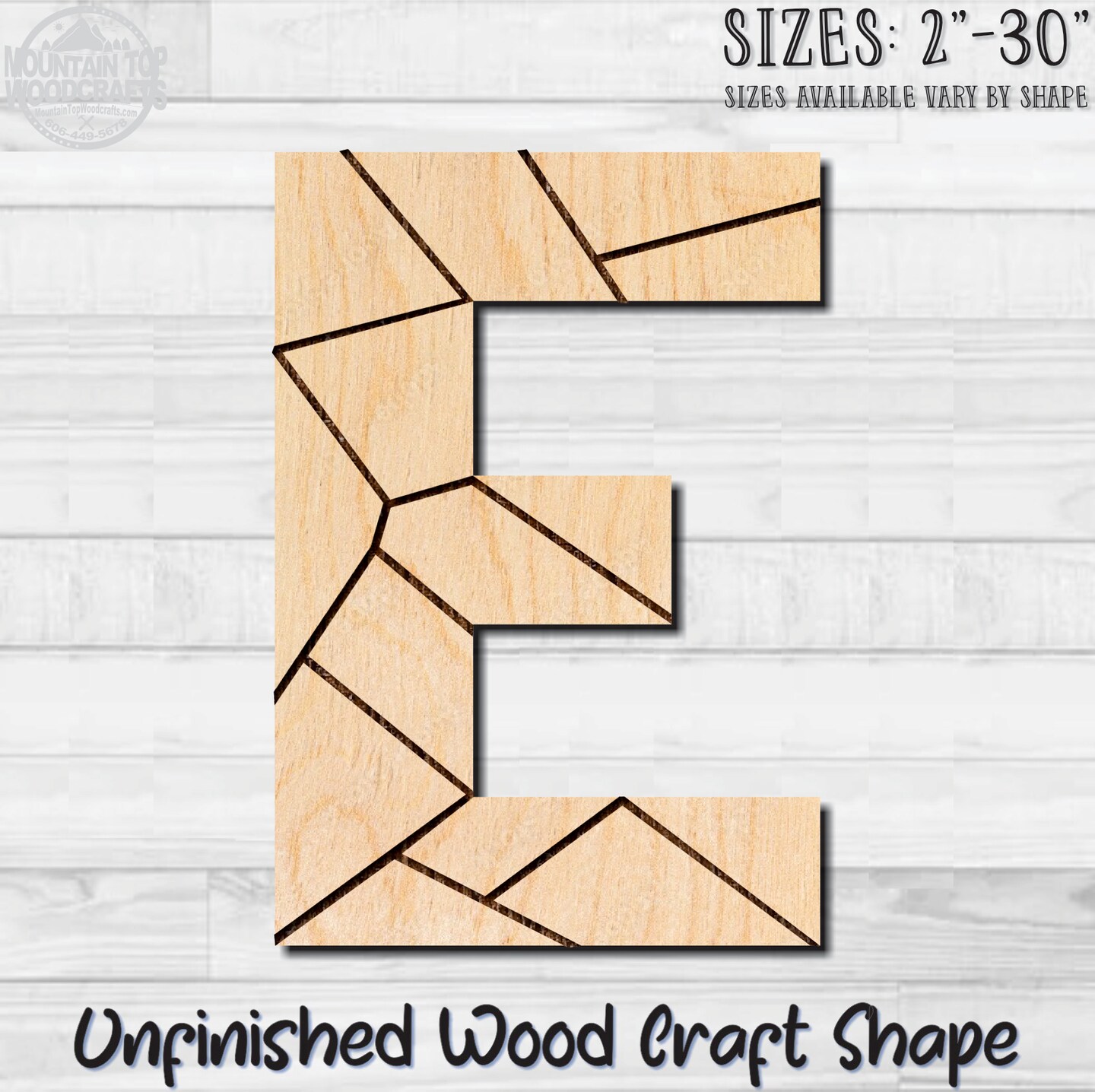 Coloring Letter E Unfinished Wood Shape Blank Laser Engraved Cutout ...