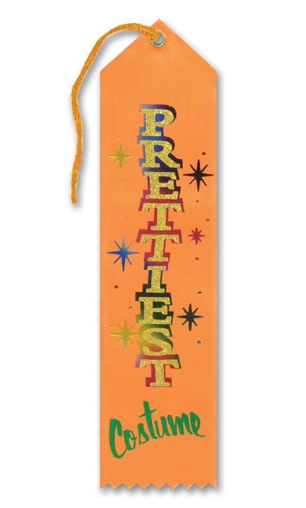 Beistle Pack of 6 Orange and Green "Prettiest Costume" Halloween Party ...