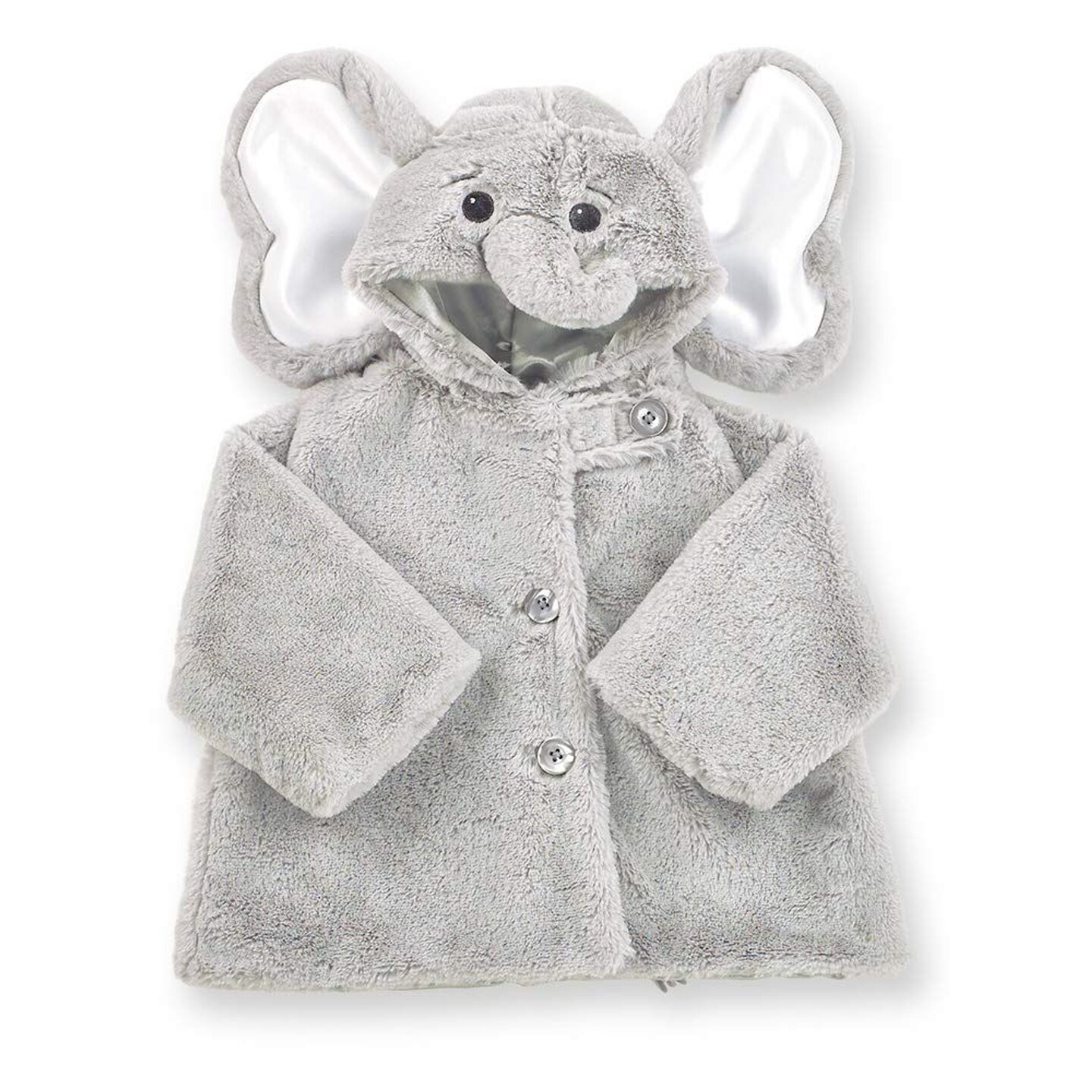Bearington Baby Lil' Spout Gray Elephant Hooded Coat, 6-12 Months ...