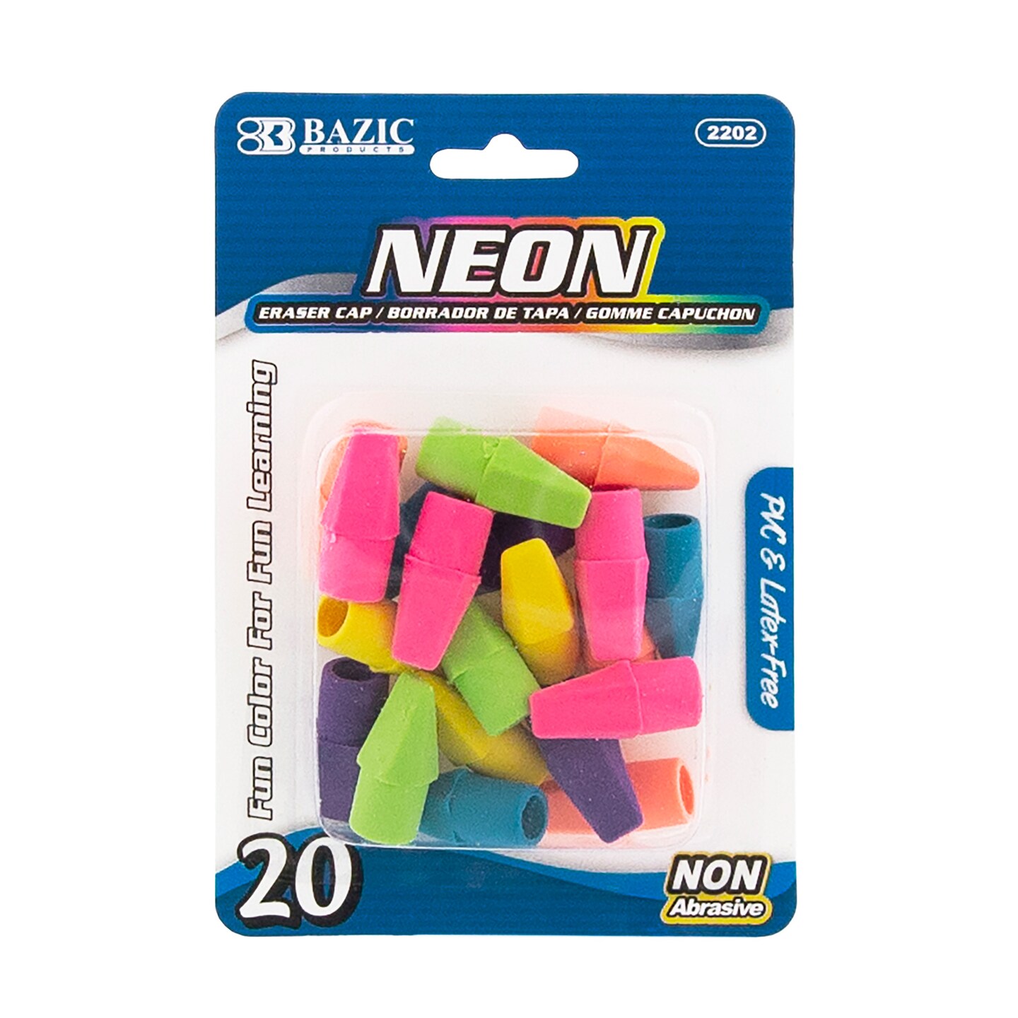BAZIC Neon Eraser Top (20/Pack) | Michaels