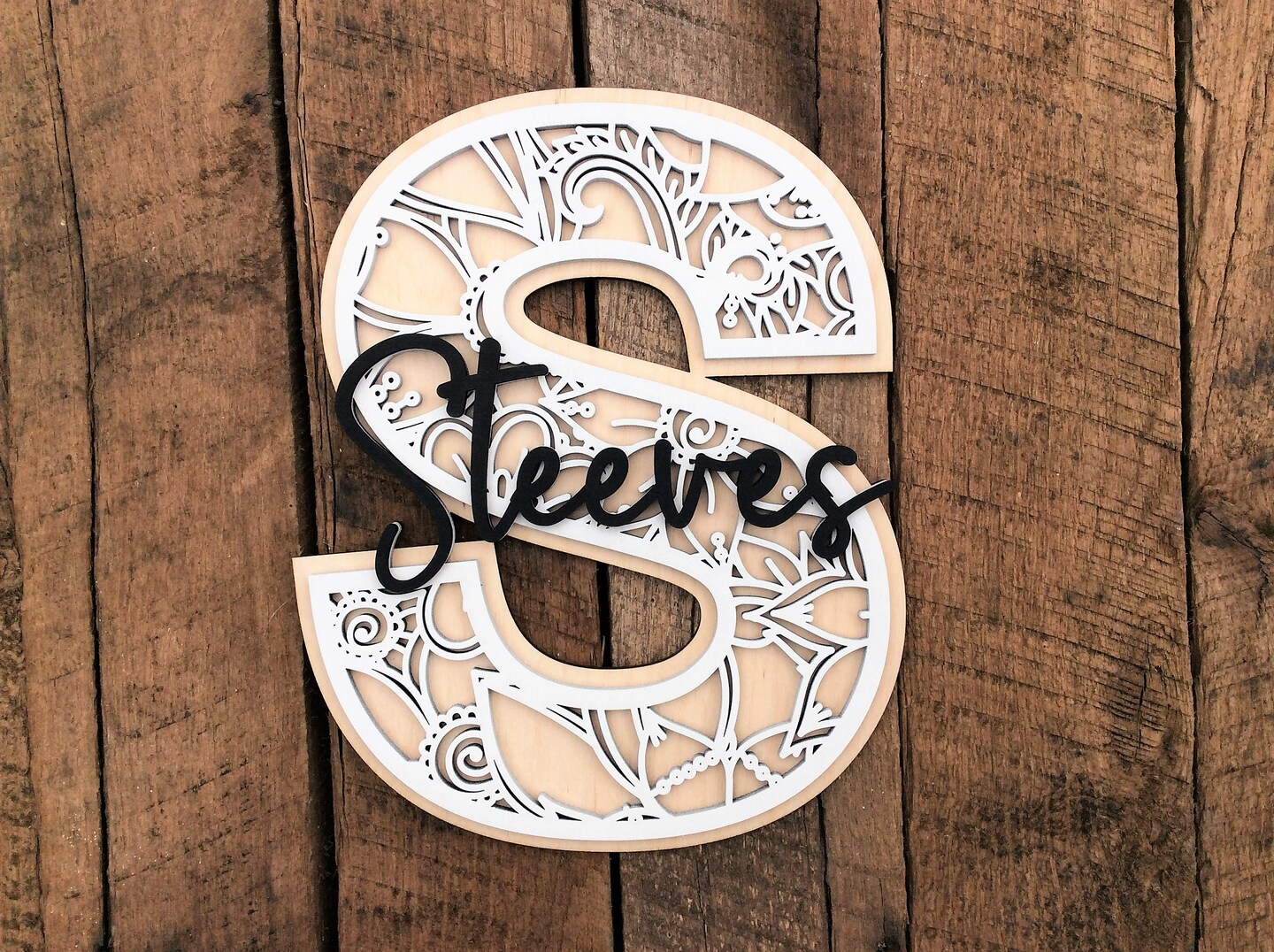 Last Name Letter Monogram, Custom Wedding Decor Sign, Wall Initial with ...