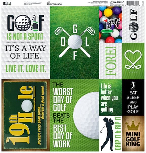 Reminisce Golf 12x12 Poster Sticker Sheet | Michaels