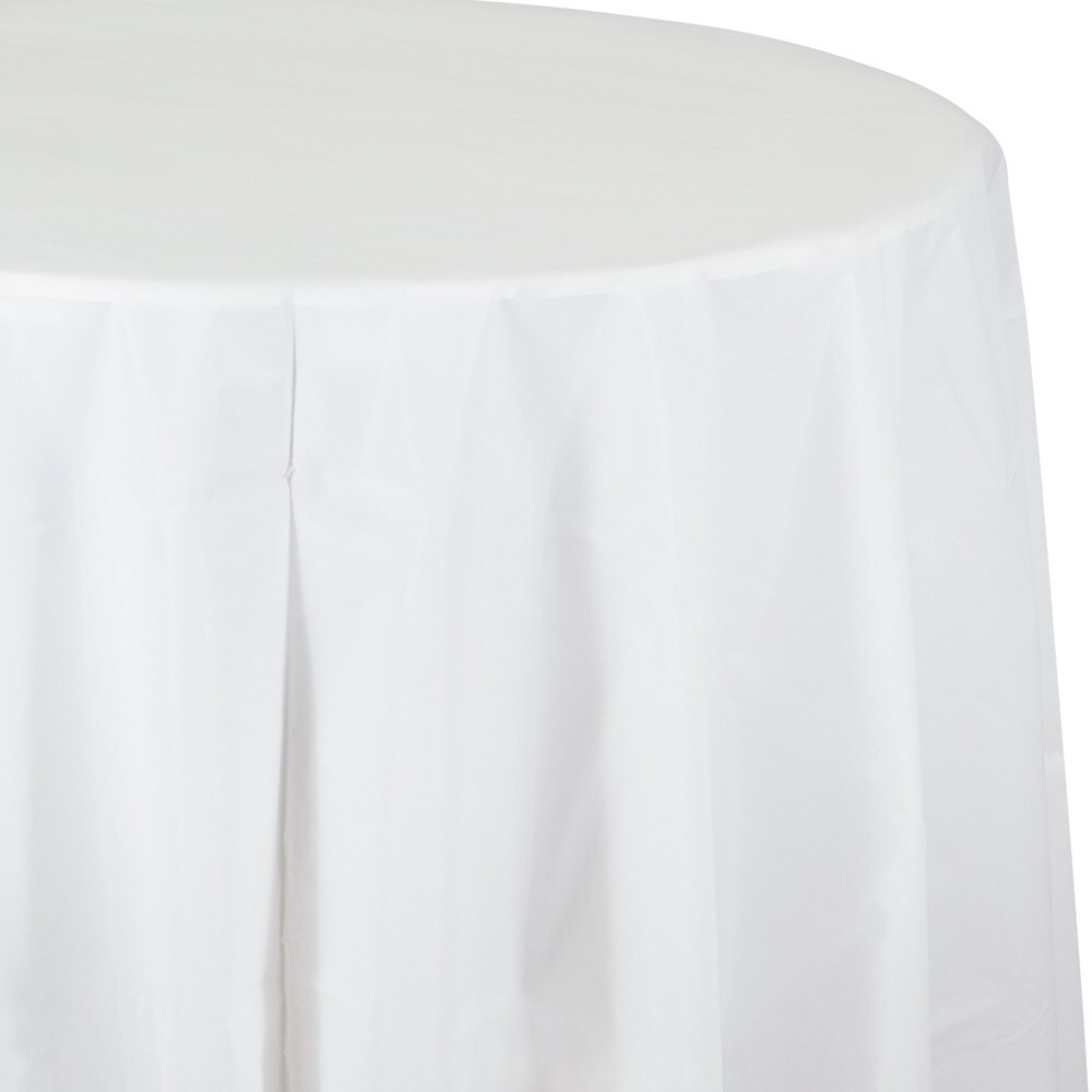 Party Central Club Pack of 12 White Octy-Round Disposable Party Table ...