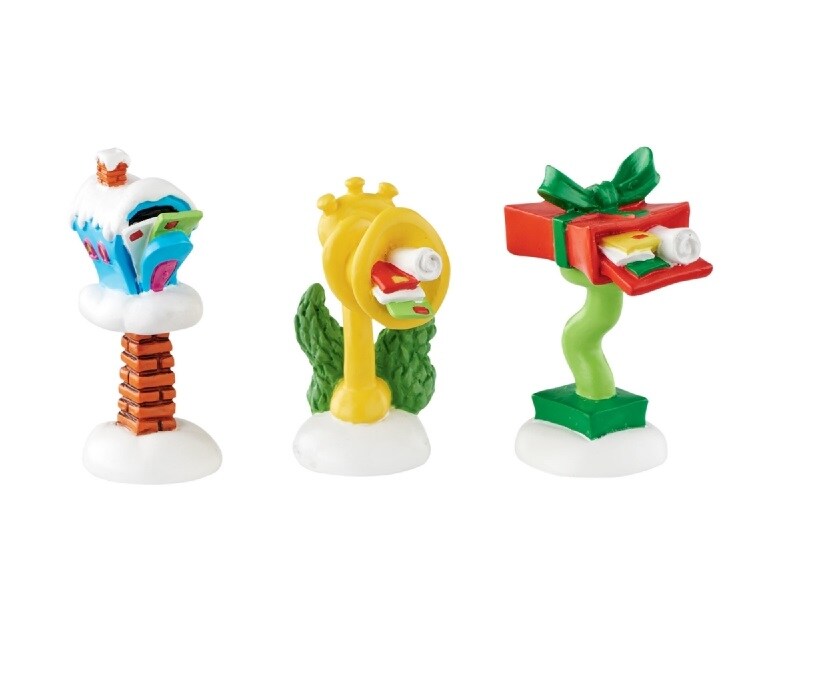 Department 56 Dept 56 Dr Seuss The Grinch Who-ville Wacky Mailboxes ...