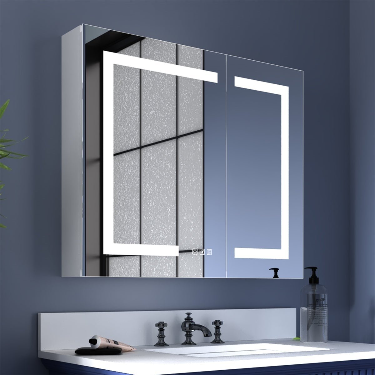 Recessed bathroom medicine cabinet with mirror store