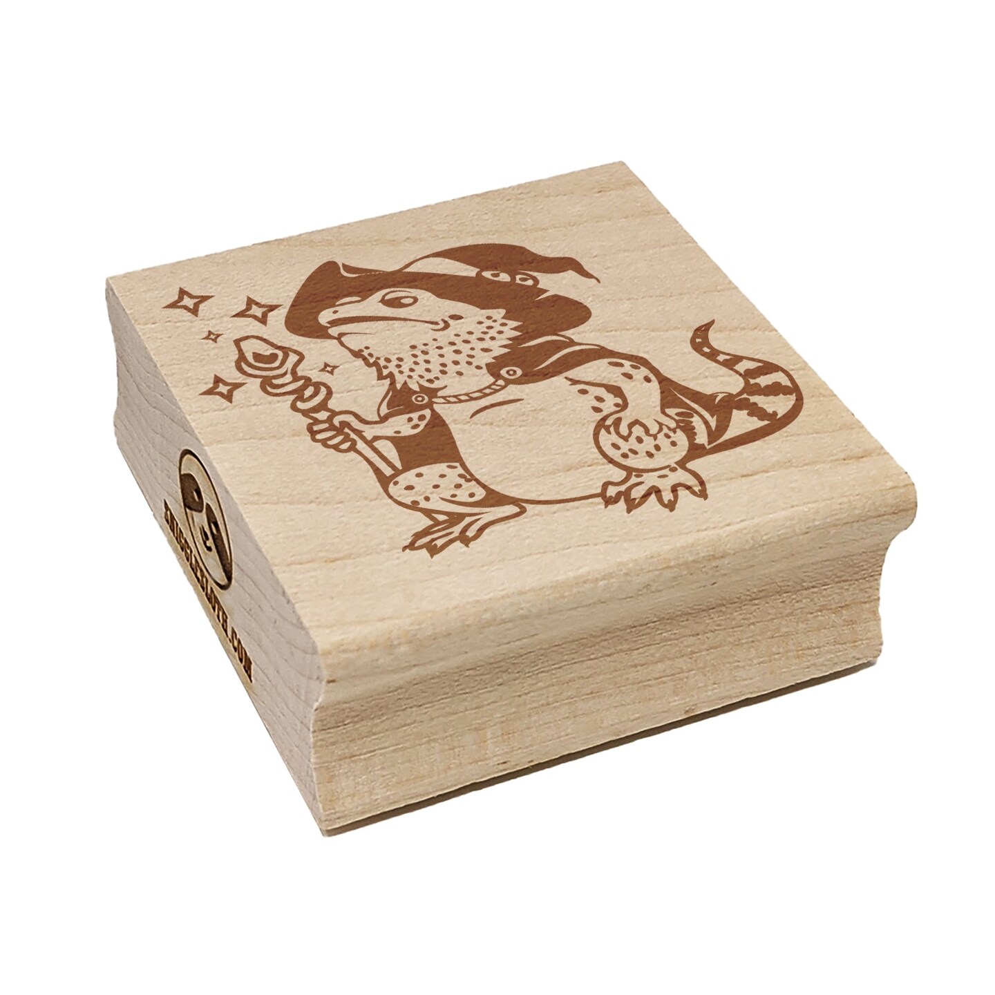 Bearded Dragon Wizard Lizard Square Rubber Stamp for Stamping Crafting ...