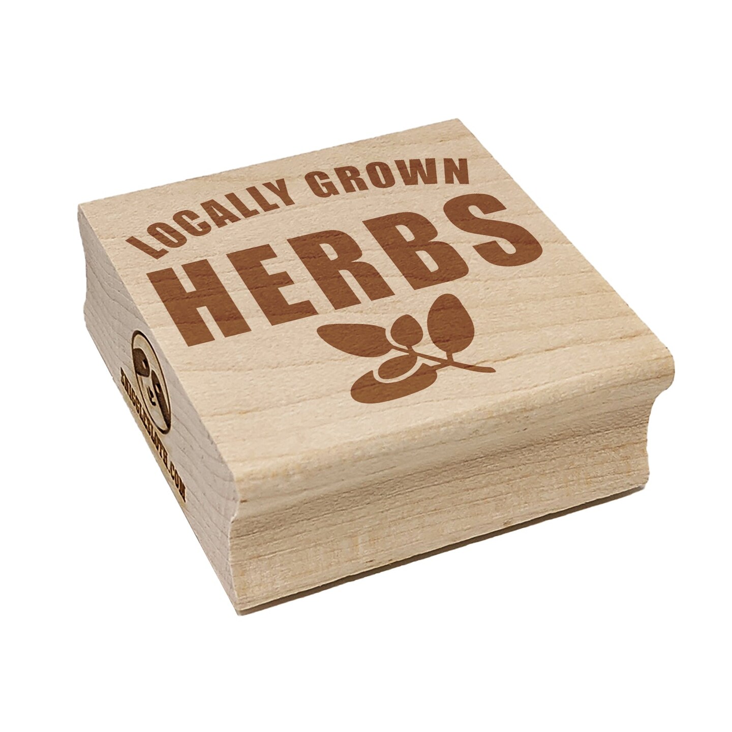 Locally Grown Herbs Gardening Square Rubber Stamp for Stamping Crafting ...