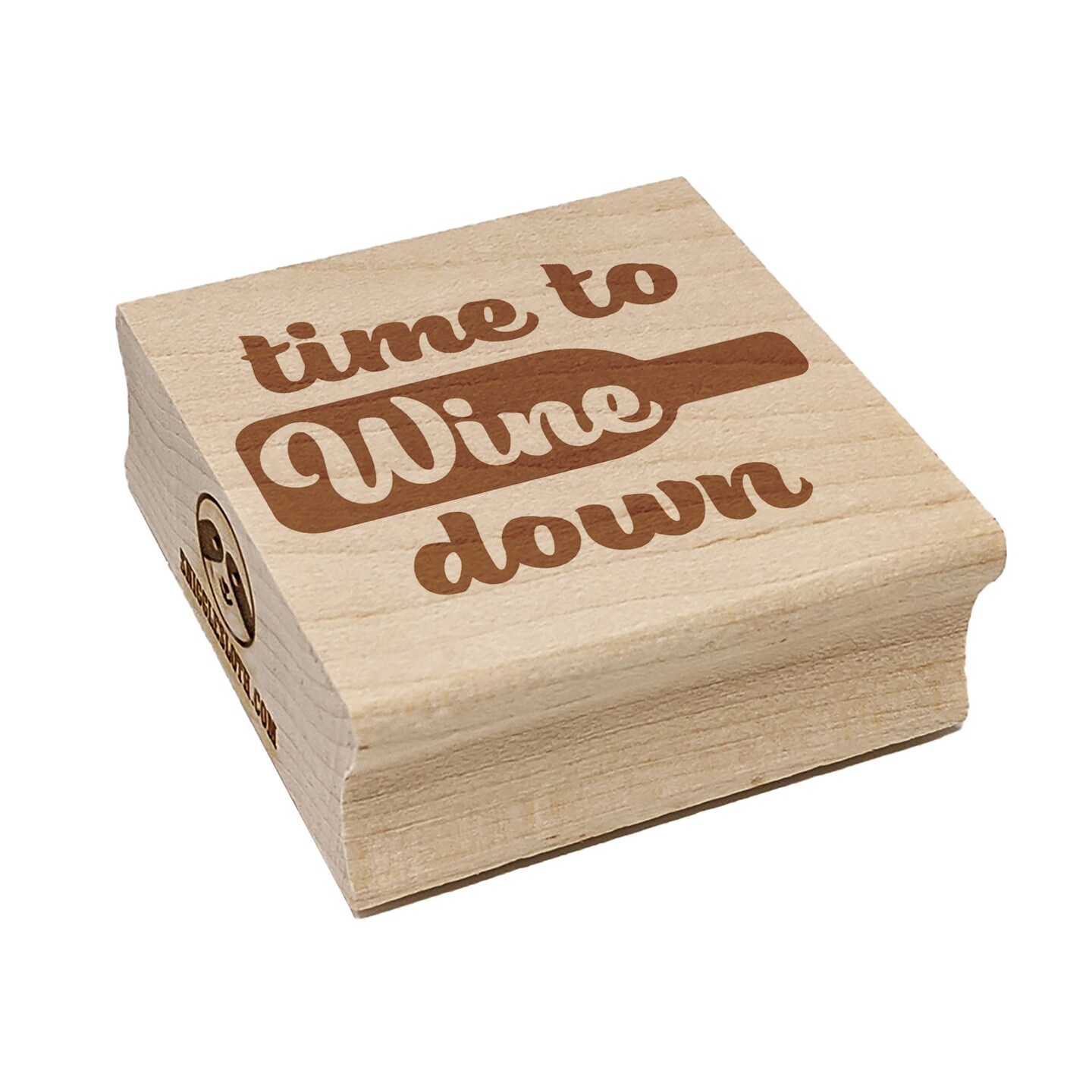 Time to Wine Down Square Rubber Stamp for Stamping Crafting | Michaels