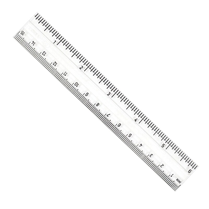 Double Bevel Plastic Ruler, 6", Clear | Michaels