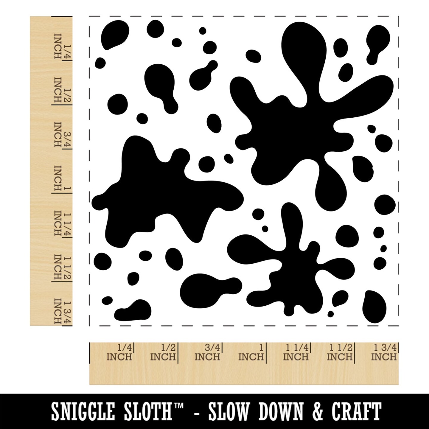 Paint Ink Splatter Square Rubber Stamp for Stamping Crafting | Michaels