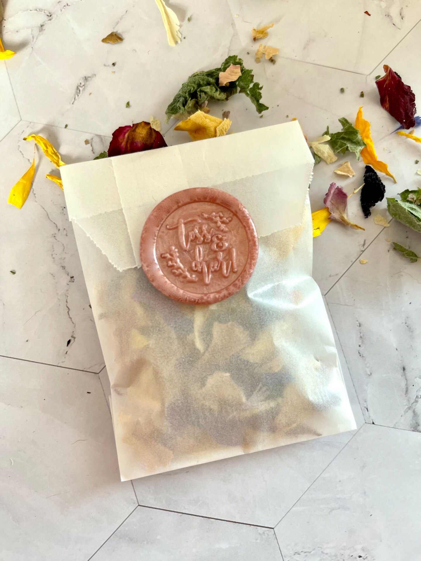 Bulk Wedding Toss Favor Bags with Wax Seal Sticker. EMPTY Fillable ...