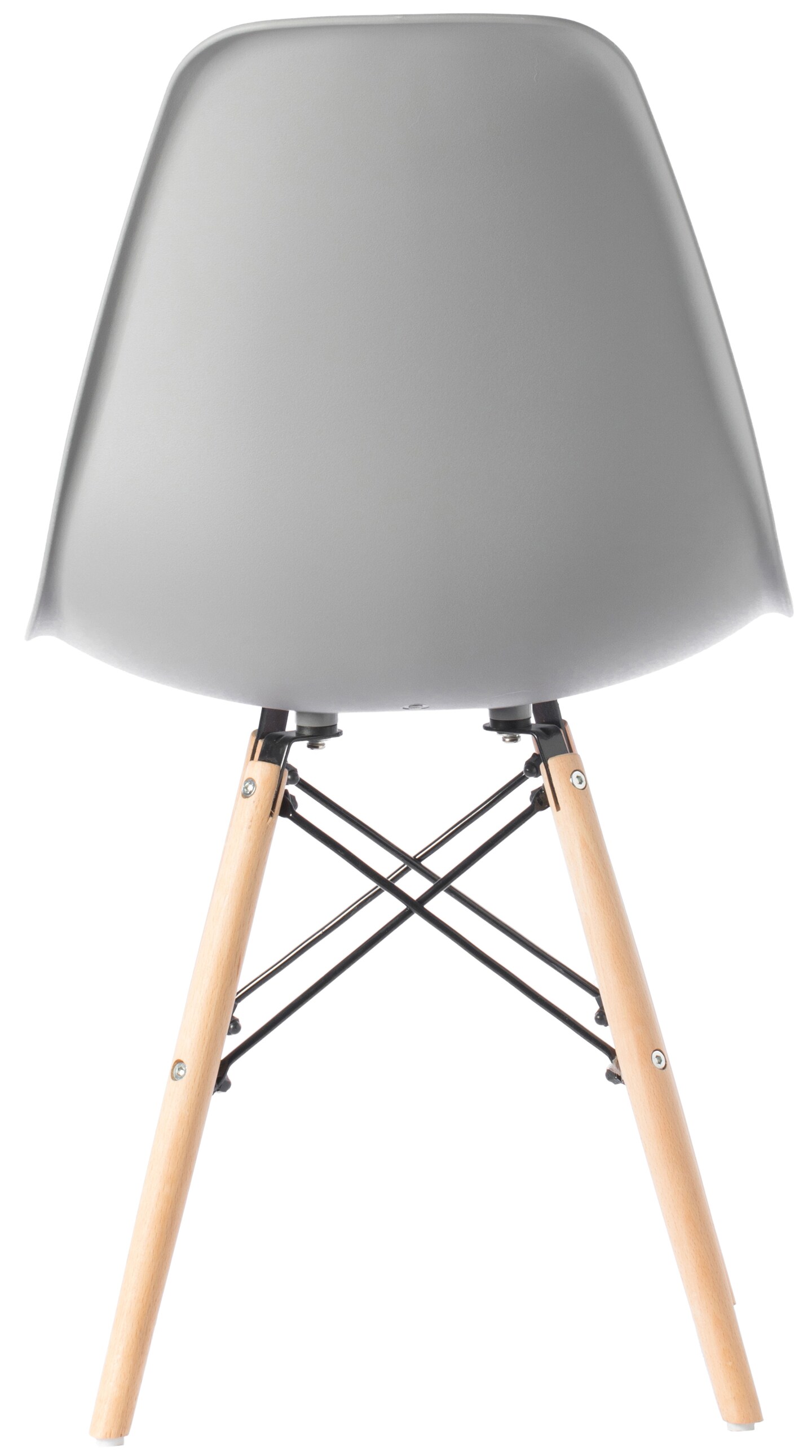 Mid-Century Modern Style Plastic DSW Shell Dining Chair with Solid ...