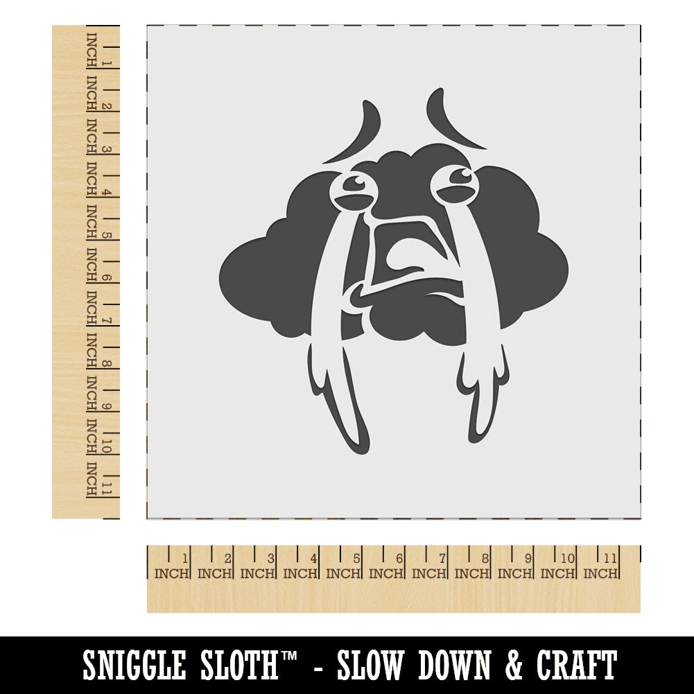 Sad Crying Rain Cloud Wall Cookie DIY Craft Reusable Stencil | Michaels