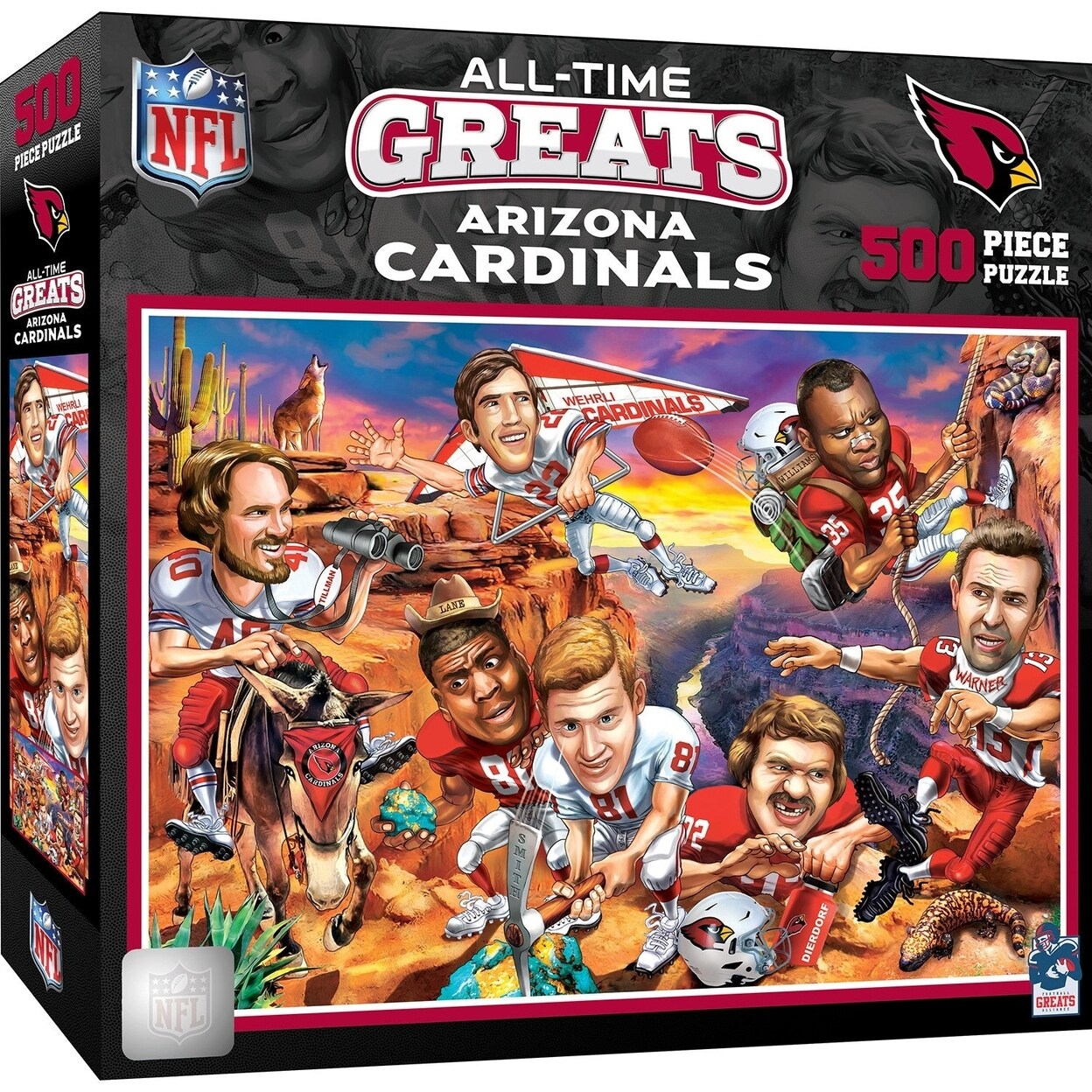 Arizona Cardinals 500 Piece Jigsaw Puzzle Masterpieces Nfl Team Players ...