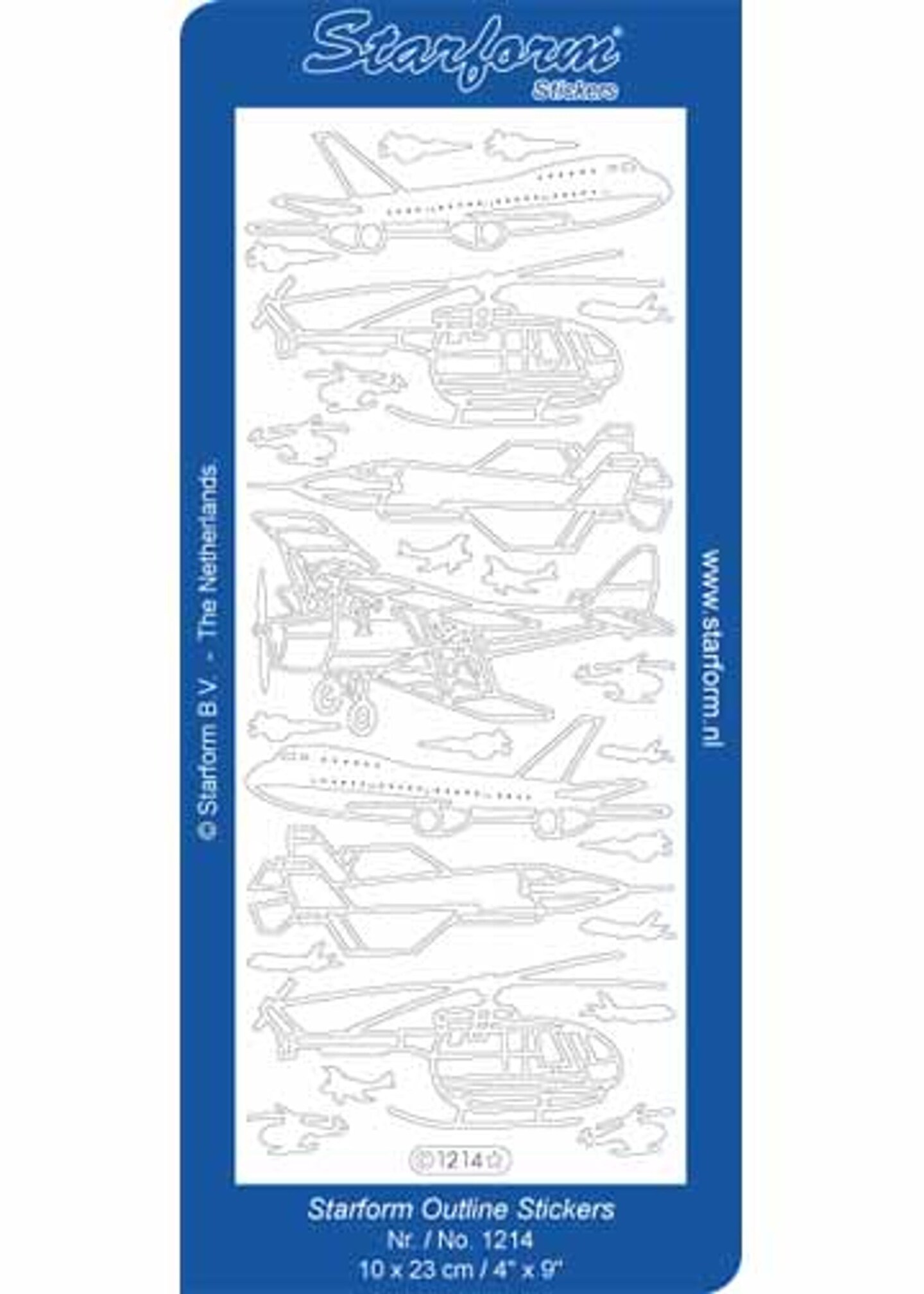 Starform Deco Stickers - Aircraft - Silver | Michaels