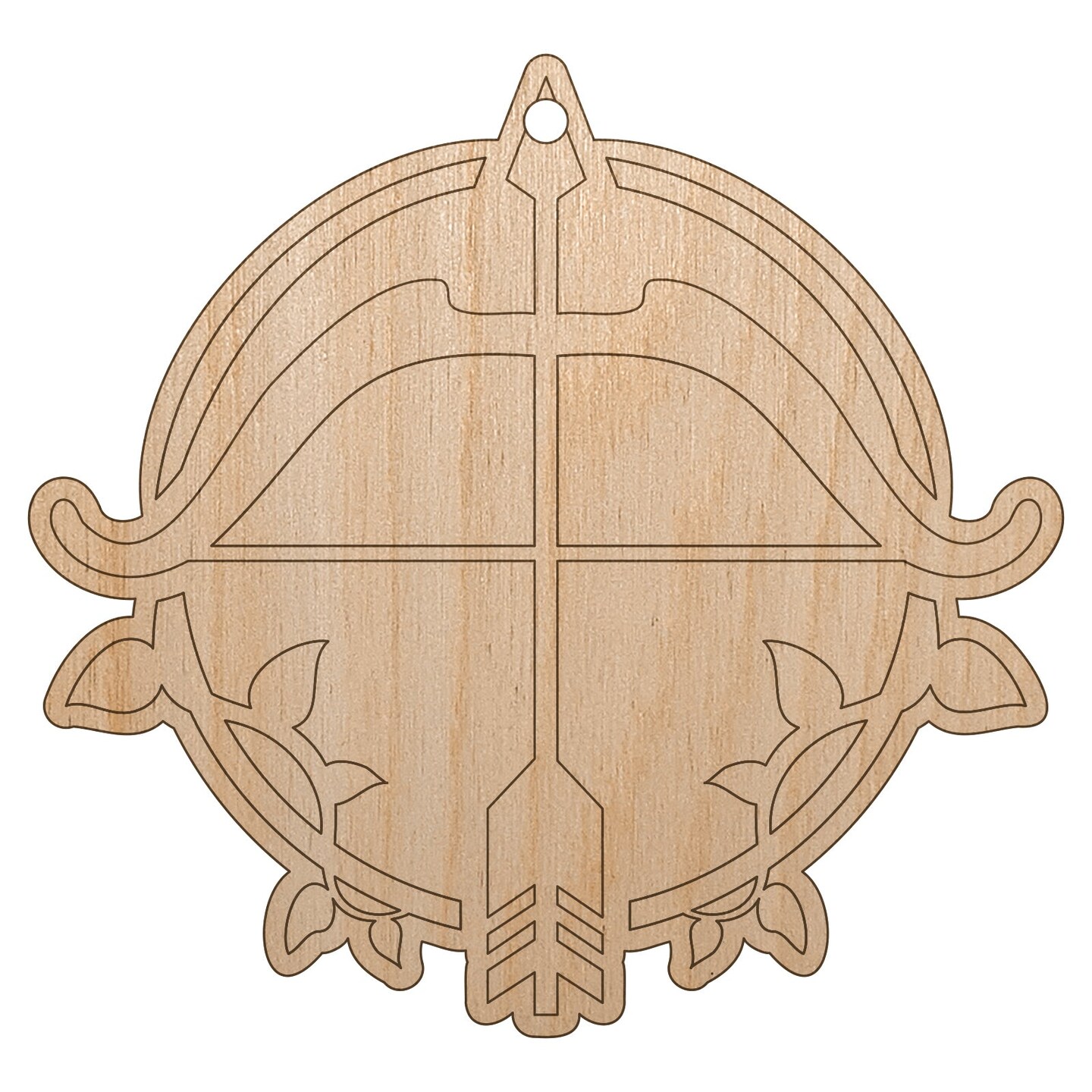 Ranger Hunter Bow with Vines Gaming Unfinished Craft Wood Holiday ...