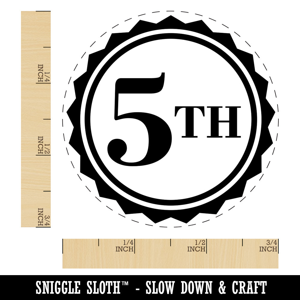 Fifth 5th Place Circle Award Self-Inking Rubber Stamp for Stamping ...