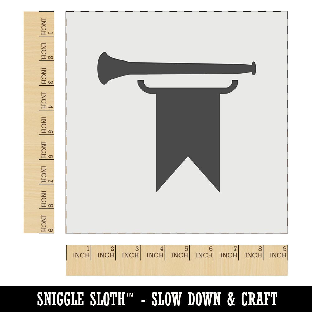 Trumpet and Banner Royal Medieval Wall Cookie DIY Craft Reusable ...