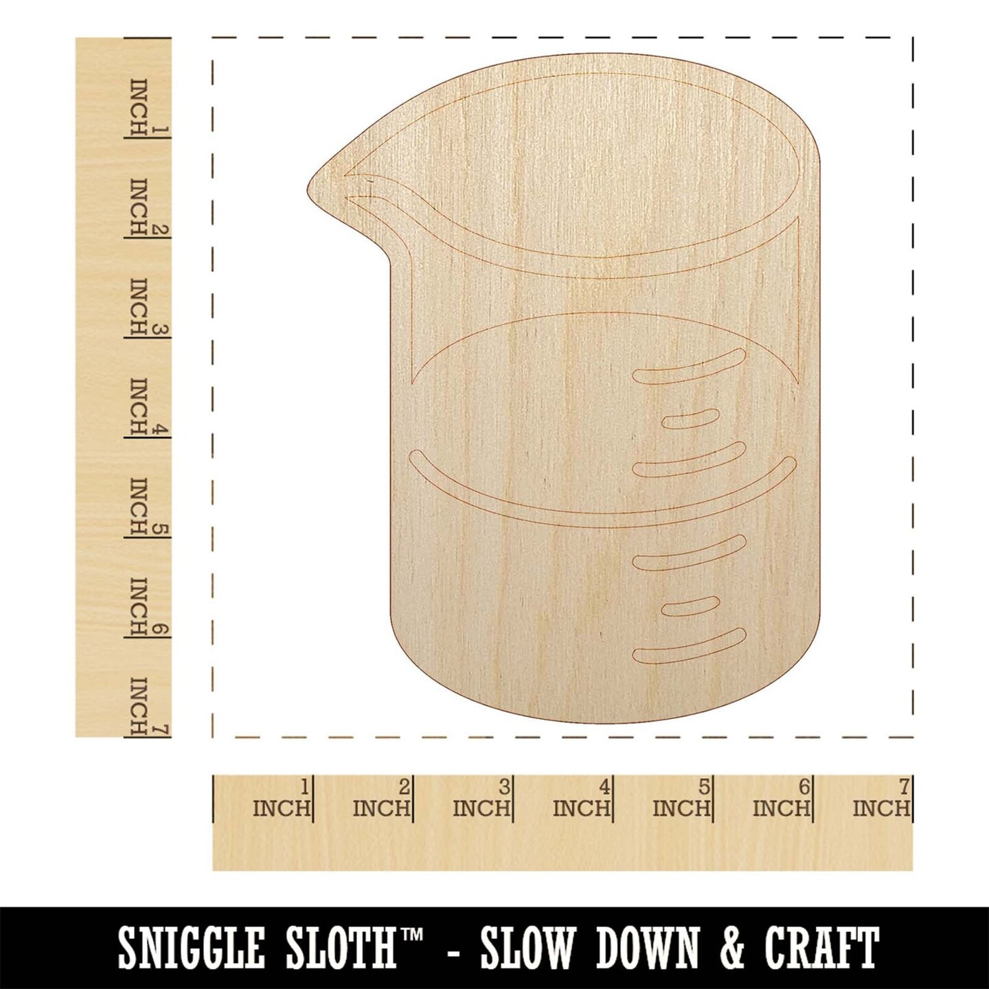 Glass Beaker Chemistry Science Unfinished Wood Shape Piece Cutout for ...