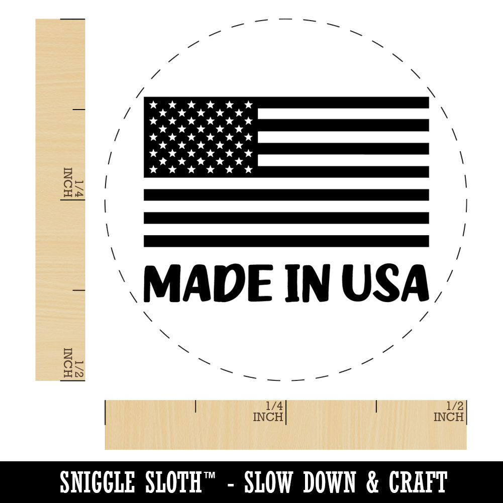 Made in USA America Flag Self-Inking Rubber Stamp Ink Stamper for ...