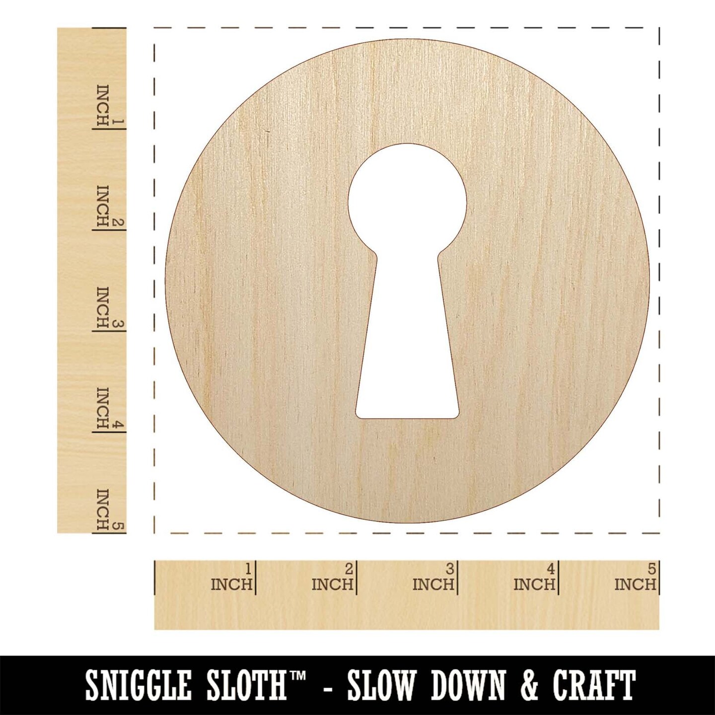 Keyhole Door Lock Unfinished Wood Shape Piece Cutout for DIY Craft ...