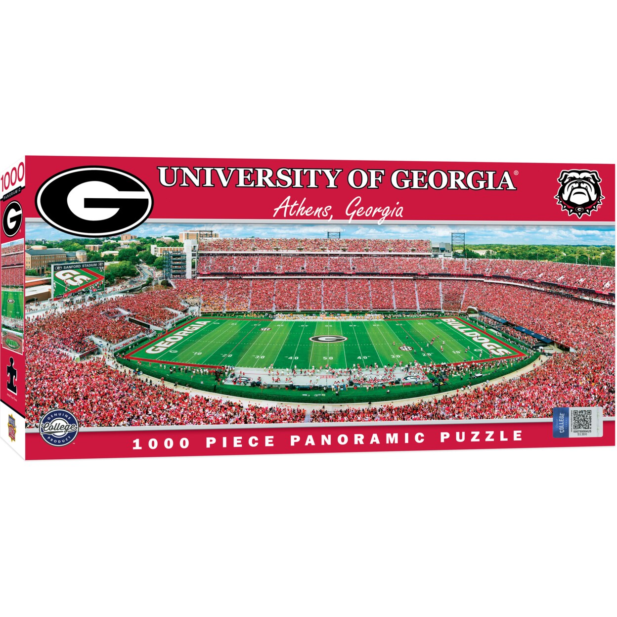Masterpieces Sports Panoramic Puzzle - NCAA Georgia Bulldogs Center ...