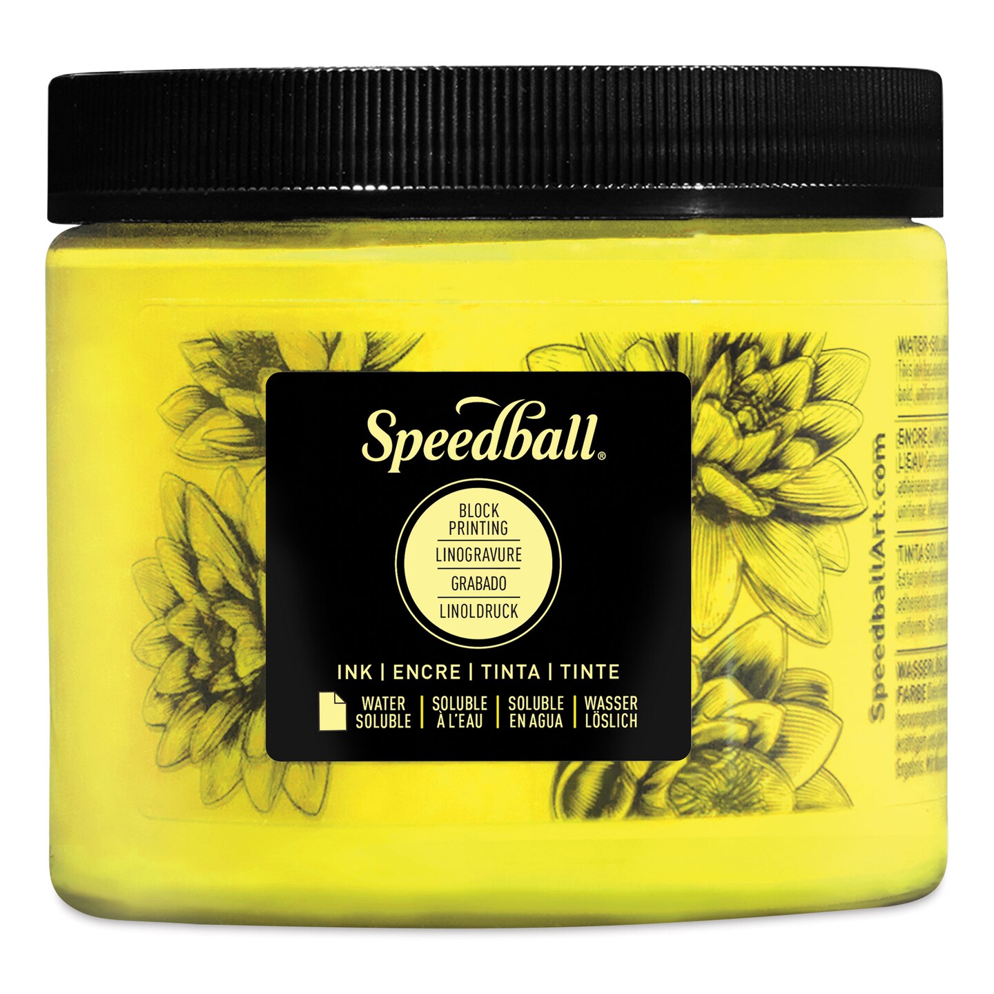 Speedball Water-Soluble Block Printing Ink - Process Yellow, 16 oz ...