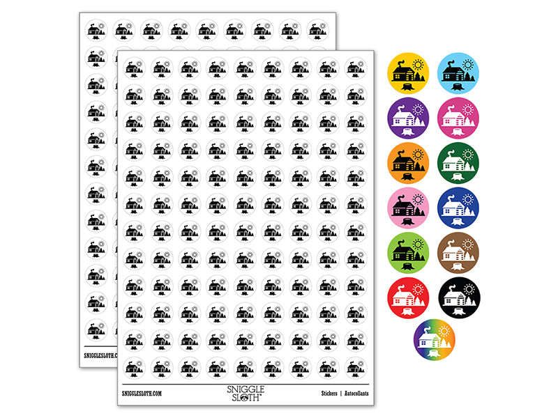 Log Cabin in the Woods 200+ 0.50" Round Stickers | Michaels