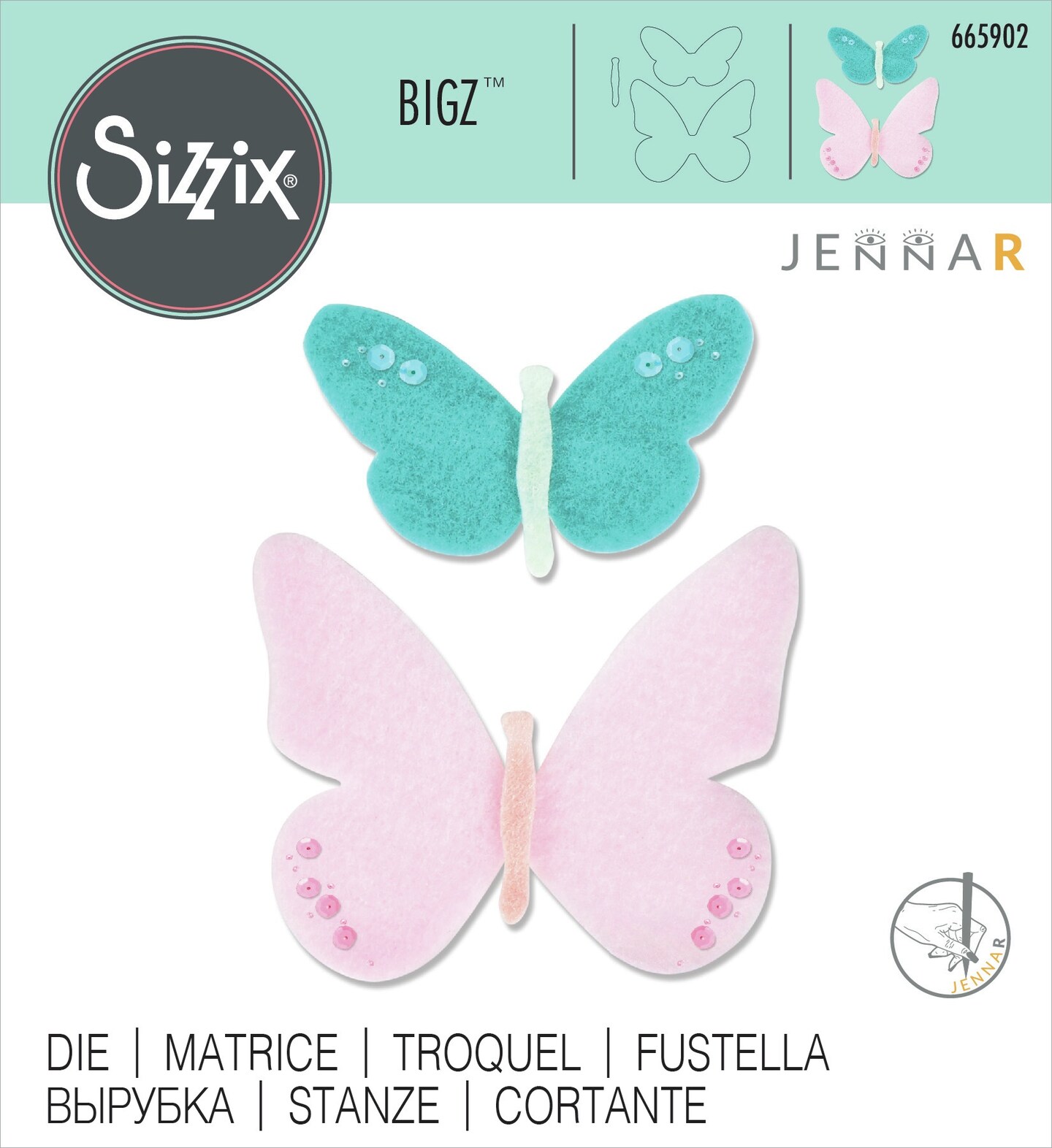 Sizzix Bigz Die By Jenna Rushforth-Textile Butterflies | Michaels