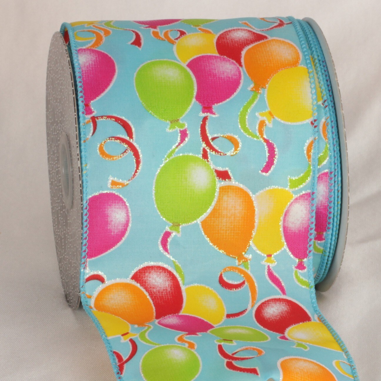 The Ribbon People Blue and Multi-Colored Balloons Printed Wired Craft ...