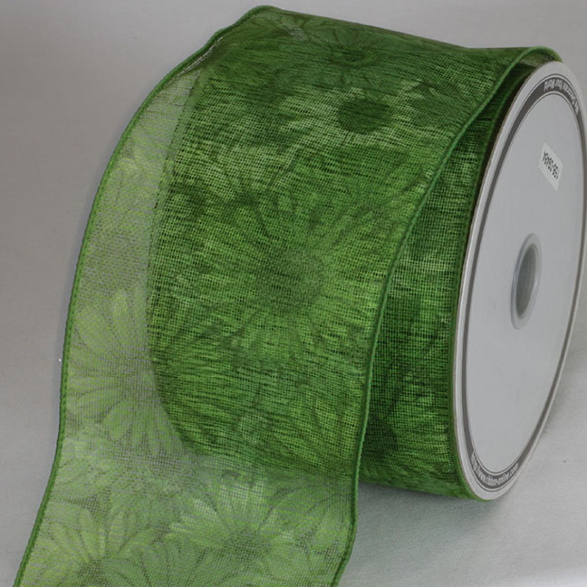 The Ribbon People Green Straw Flowers Wired Craft Ribbon 4" x 20 Yards ...