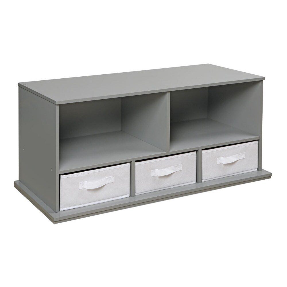 Badger Basket Co. Stackable Shelf Storage Cubby with Three Baskets ...