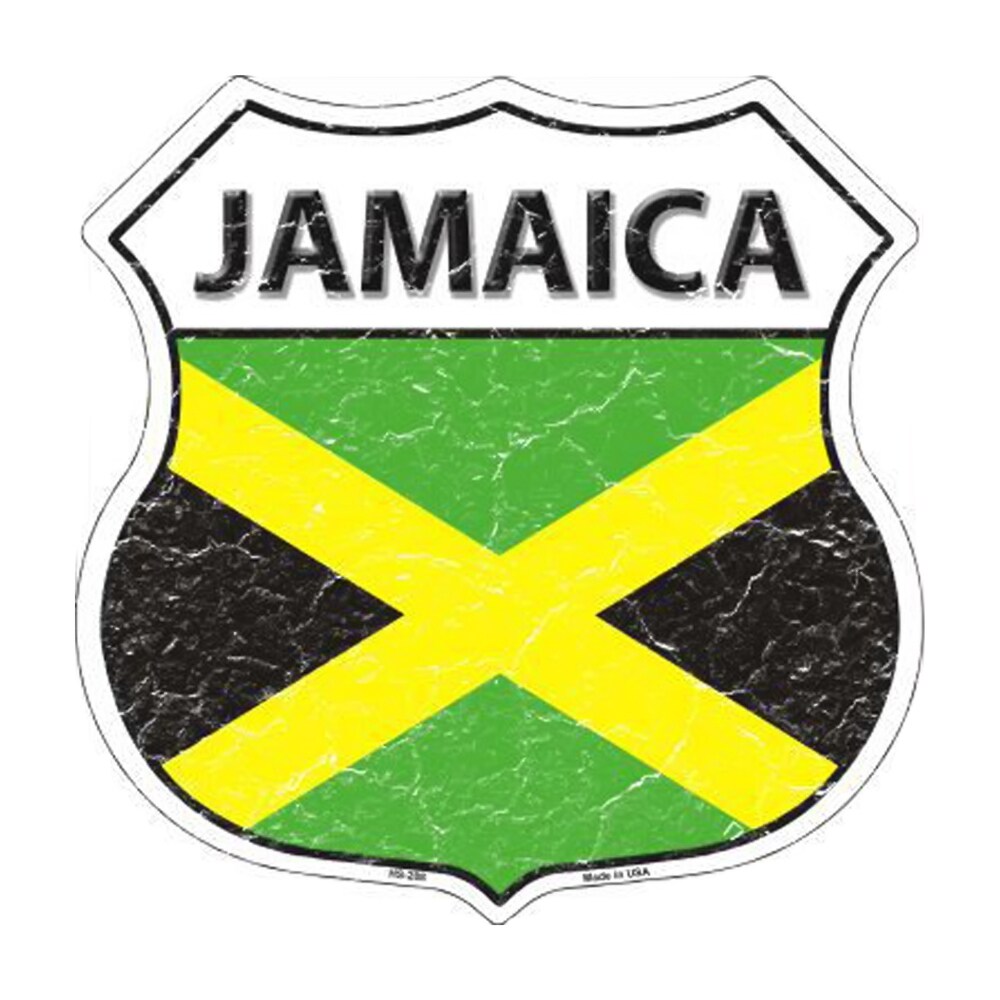 Smart Blonde Jamaica Country Flag Highway Shield Metal Sign Hs-288 ...