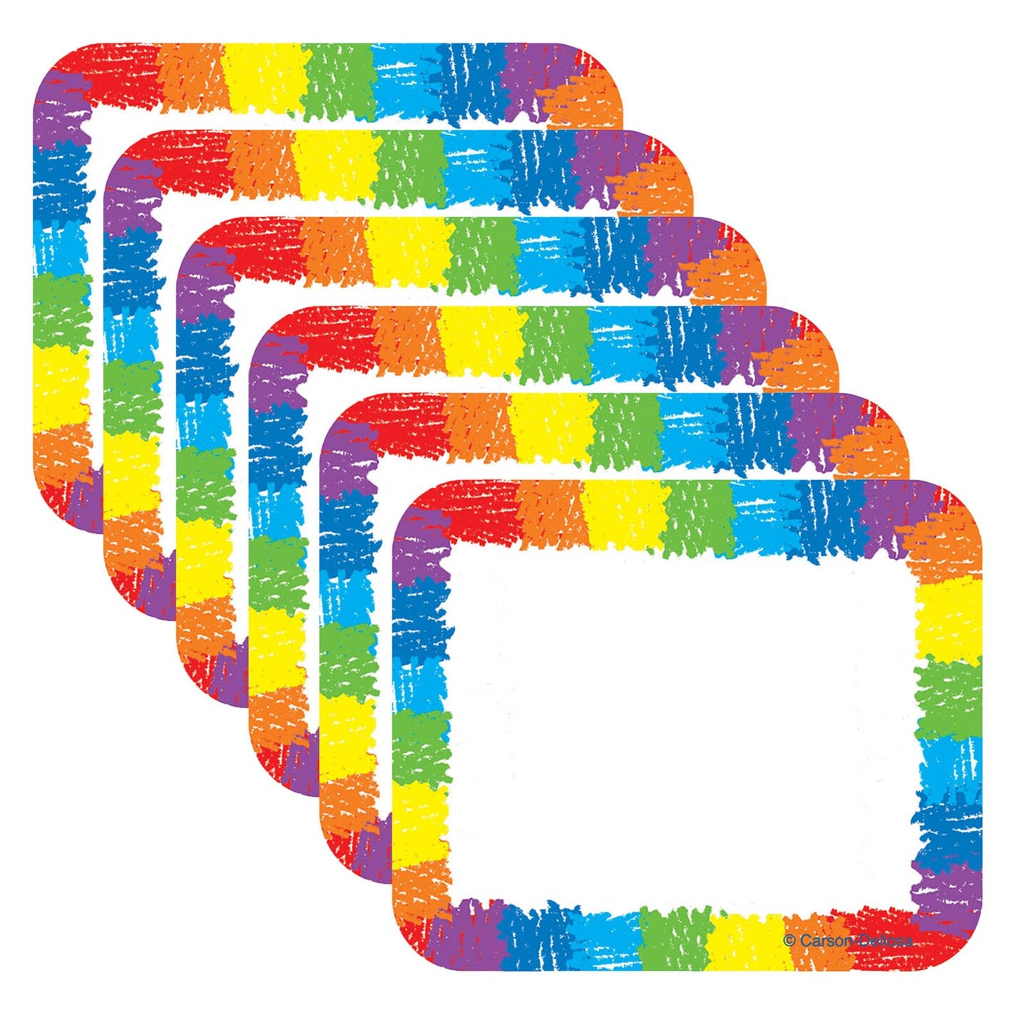 Name Tags, Rainbow: Kid-Drawn, 40 Per Pack, 6 Packs | Michaels