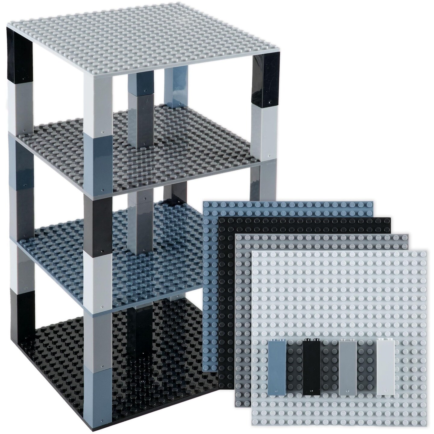Strictly Briks Classic Stackable Baseplates, Building Bricks For Towers ...