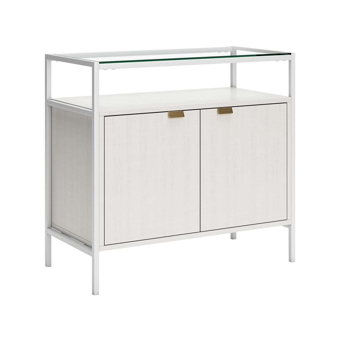 Saltoro Sherpi Deni 32 Inch Small Sideboard Bookcase, One Shelf and 2 ...