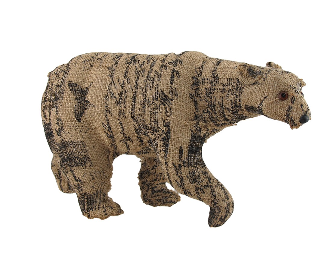 Postcard Print Walking Bear Decorative Burlap Sculpture | Michaels