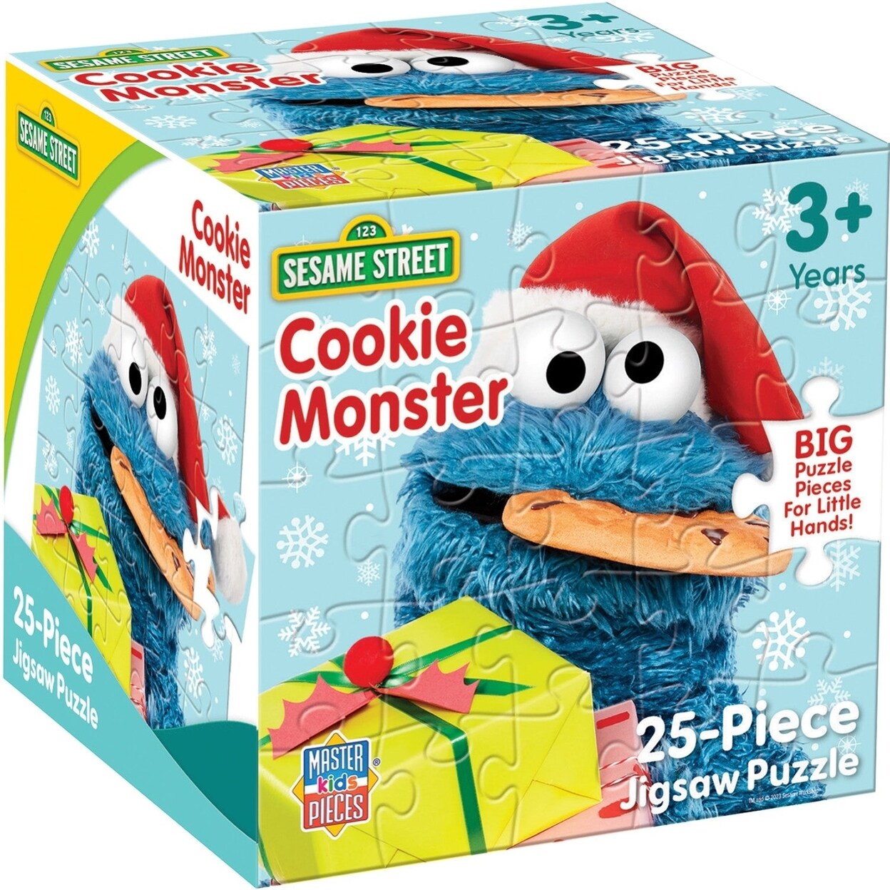 Sesame Street Cookie Monster 25 Piece Holiday Jigsaw Puzzle 10X10 ...