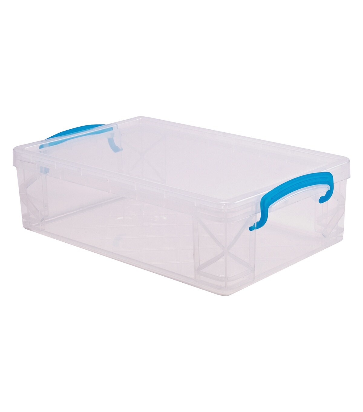 Storage Studios Super Stacker Large Pencil Box-9"X5.5"X2.63" Clear/Blue ...