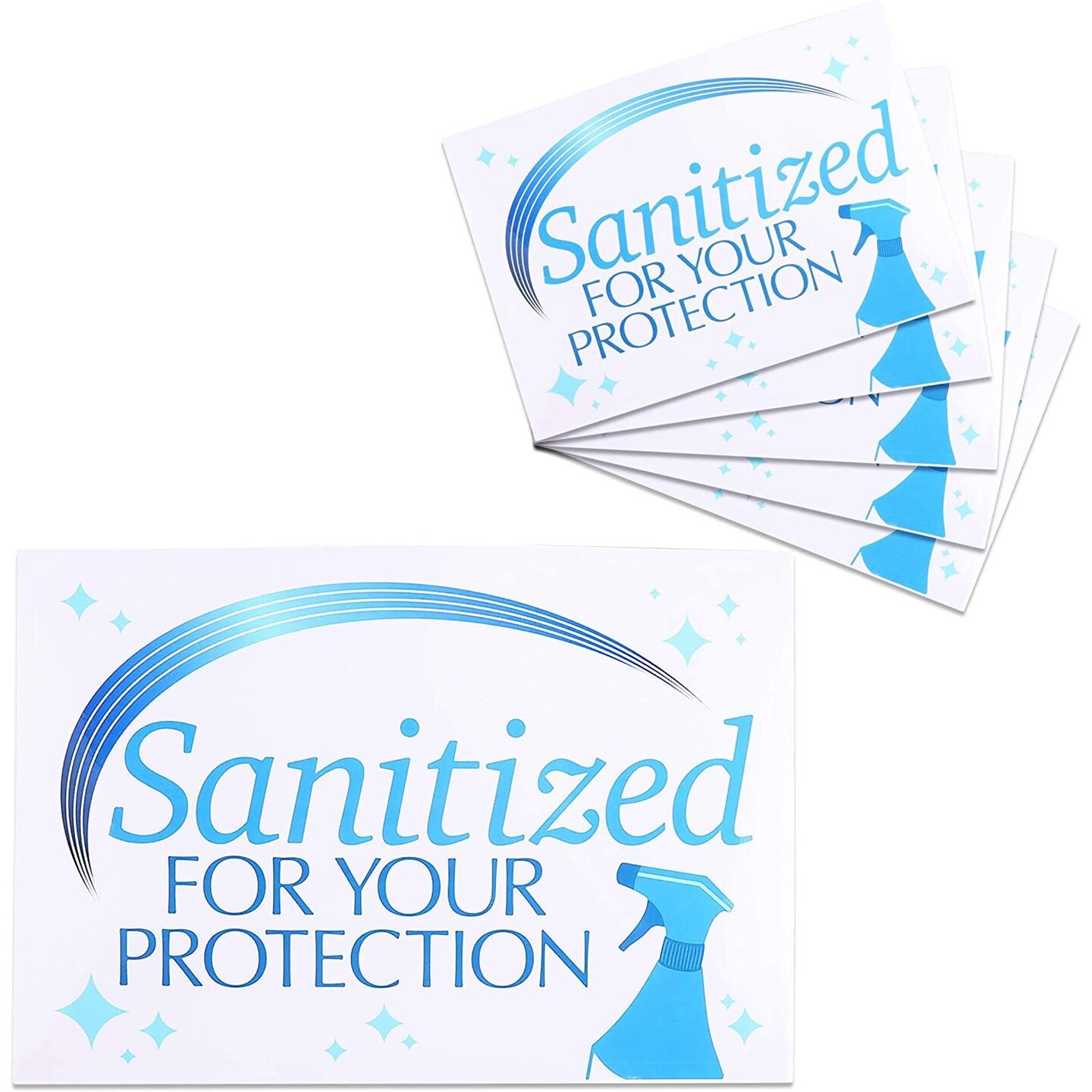 Signs for Businesses, Cleaned for Your Protection (6 x 4 In, 12 Pack ...