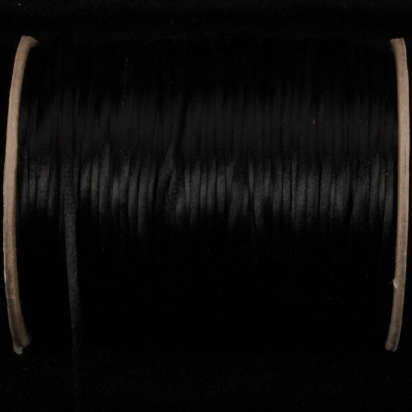 The Ribbon People Black Solid Satin Cording Craft Ribbon 0.25" x 144 ...