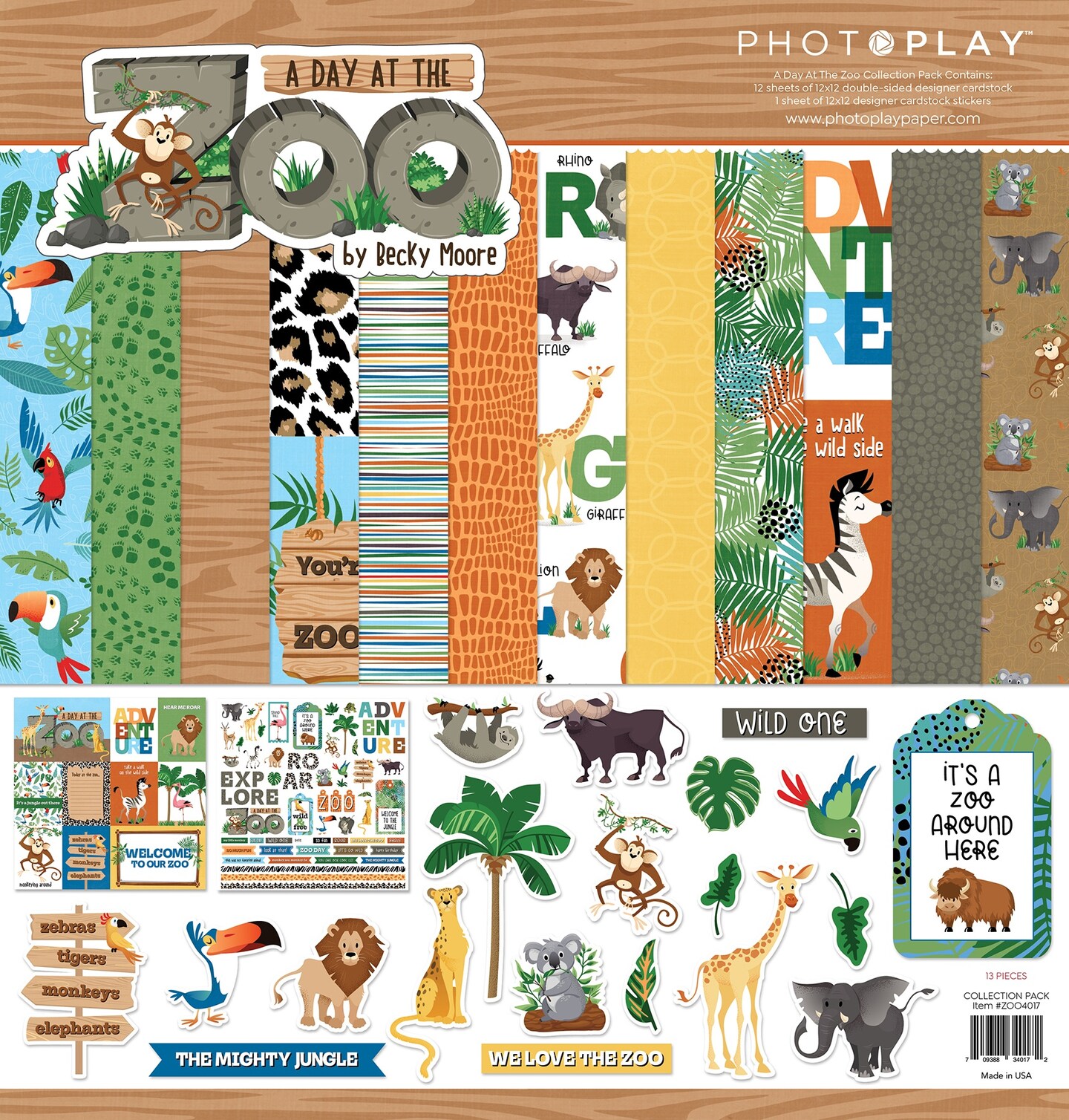 PhotoPlay Collection Pack 12"X12"-A Day At The Zoo | Michaels