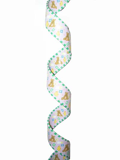 Pacific Rim Twisted Teddy Bear Party Garland - Unlit, Color: White ...