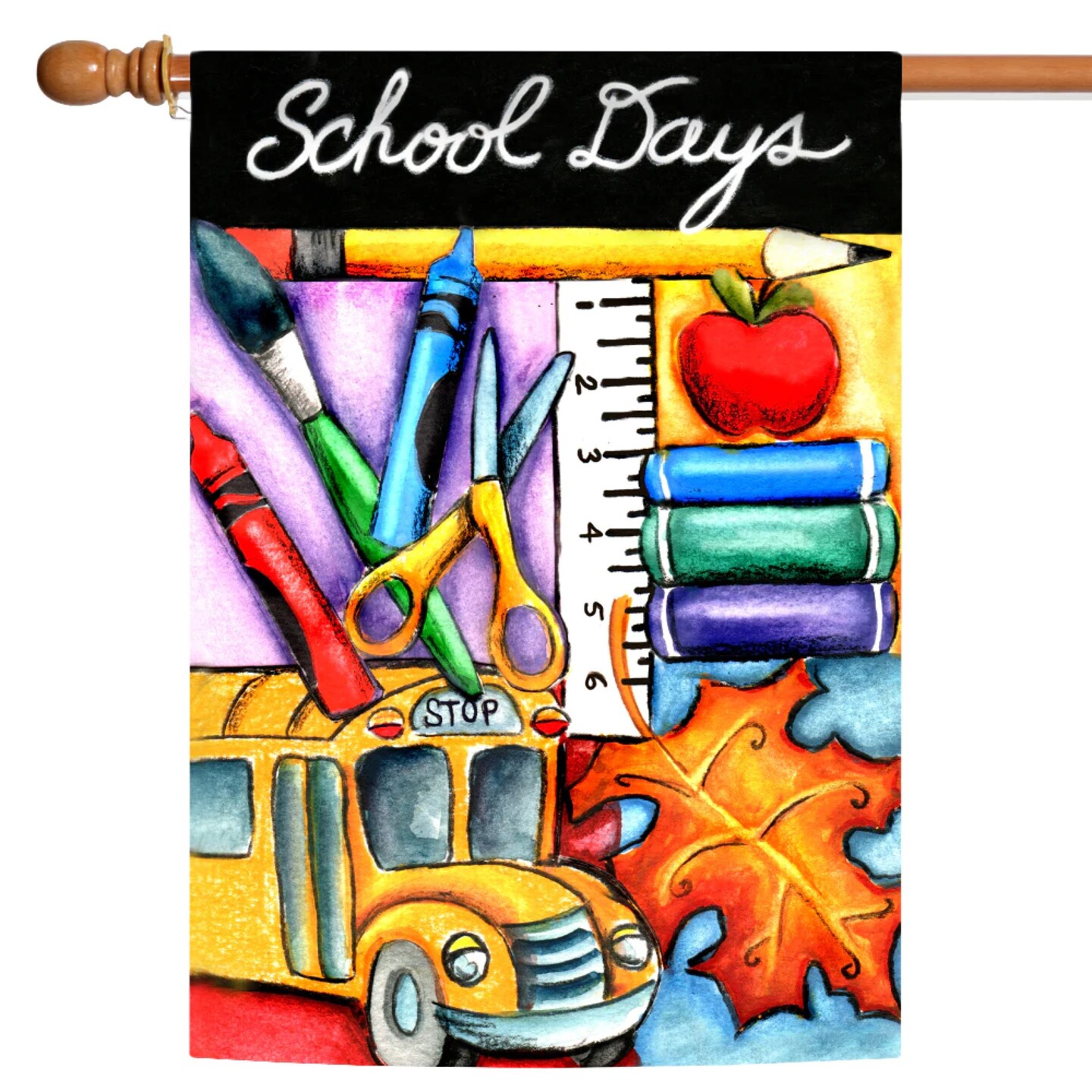 Toland Home Garden Welcome Back "School Days" Outdoor House Flag 40" x ...