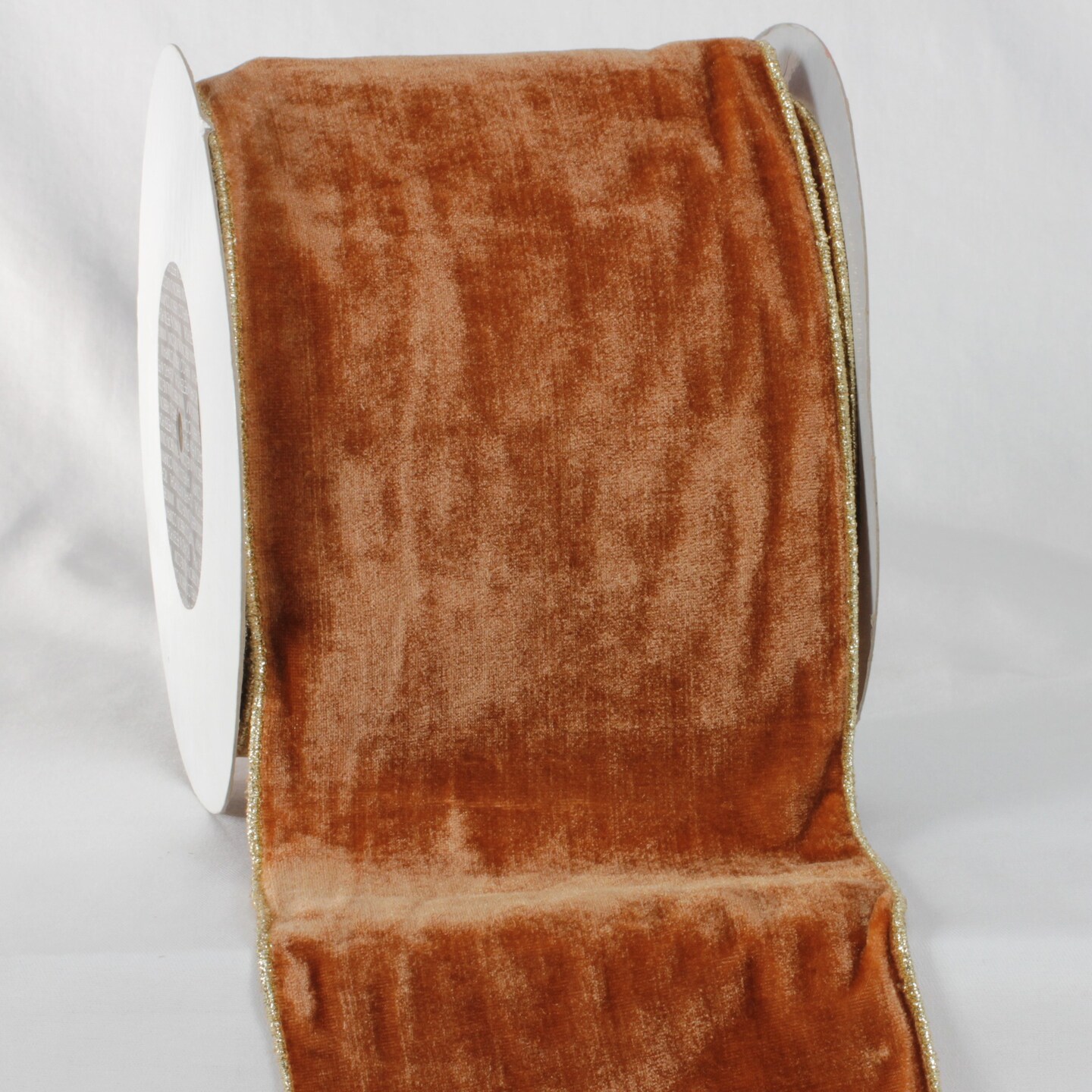 The Ribbon People Amber Brown and Gold Colored Woven Edge Soft Velvet ...